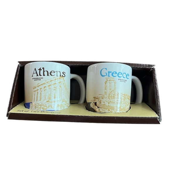 Starbucks | Kitchen | Starbucks Coffee Greece Athens Espresso Mugs Set ...